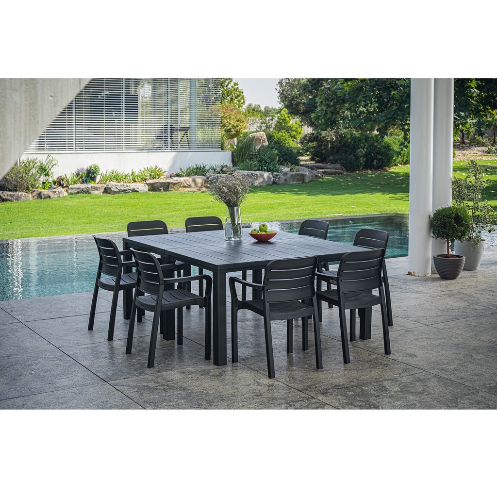 Mesa de Exterior Doble Julie Grafito | KETER ARGENTINA – Keter Argentina